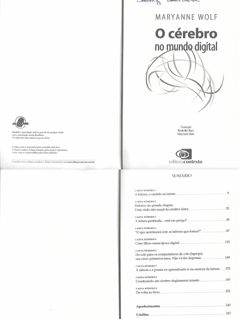 WOLF - O Cérebro No Mundo Digital - INTRODUÇÂO | PDF