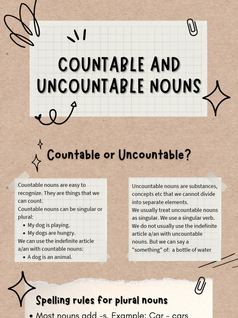 Countable and Uncountable Nouns | PDF