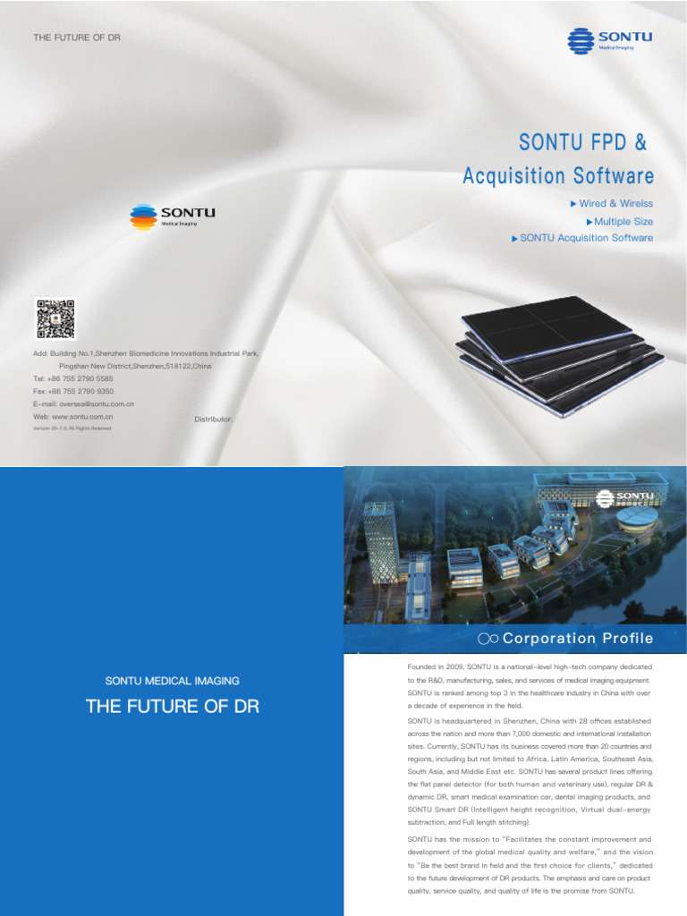 SONTU Flat Panel Dectector catalog | PDF | Pixel | Image Resolution