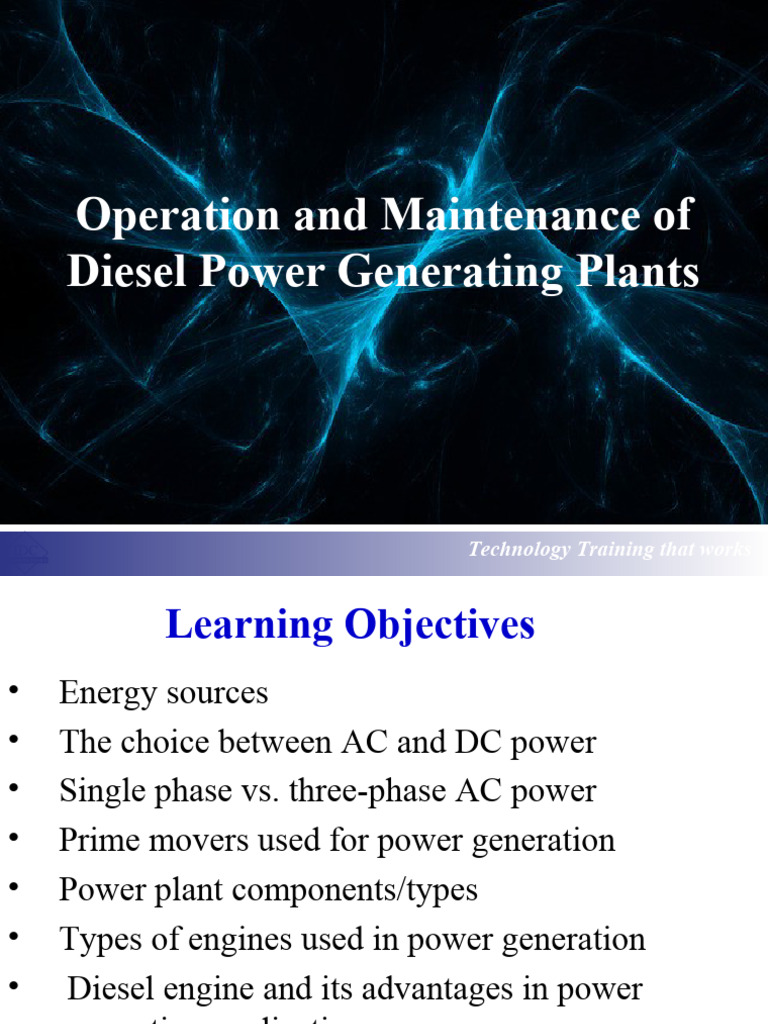 Diesel Power Plant Training Guide | PDF | Electric Generator | Engines