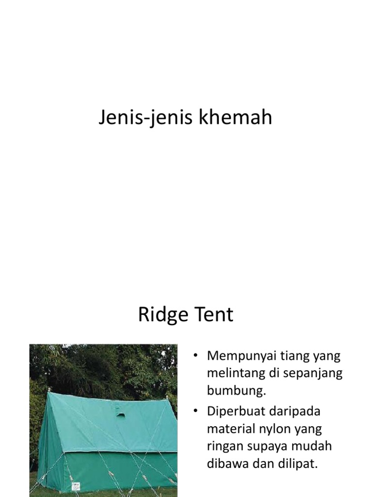 Jenis-Jenis Khemah | PDF | Griya & Taman | Seni