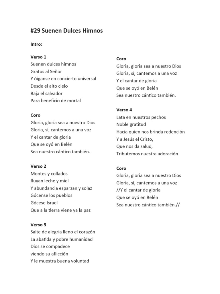 Himno Suenen dulces himnos | PDF