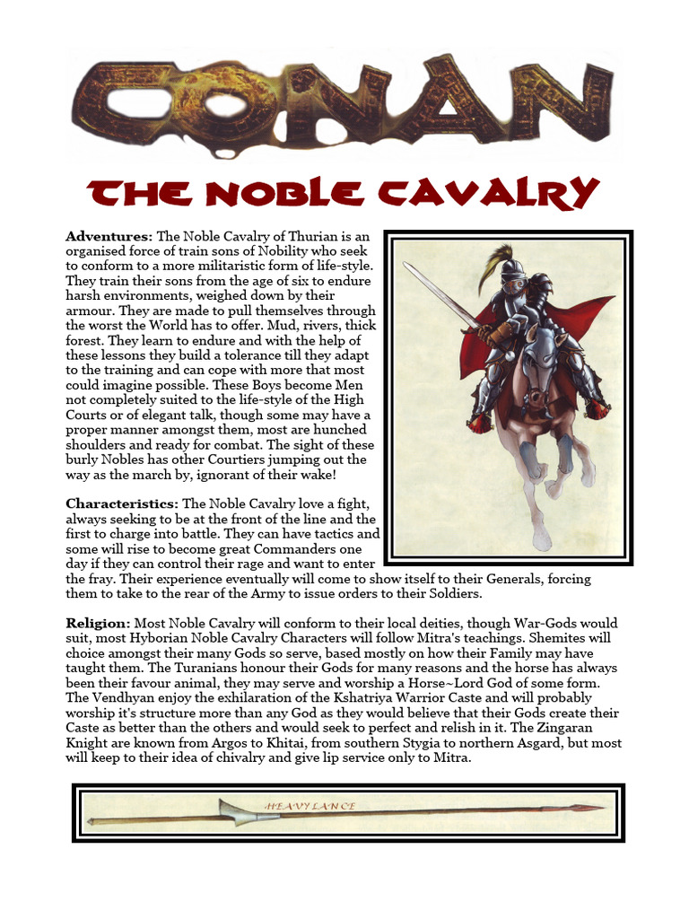 Noble Cavalry Training and Tactics | PDF