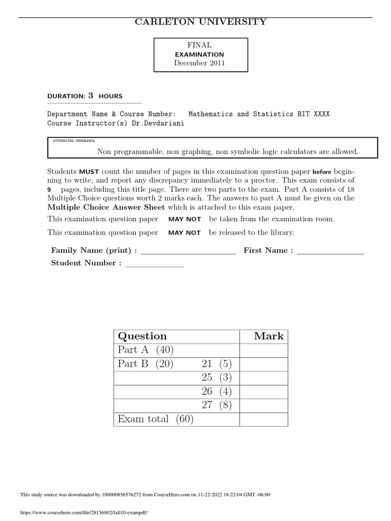 BIT1000 Exam - PDF 1 | PDF