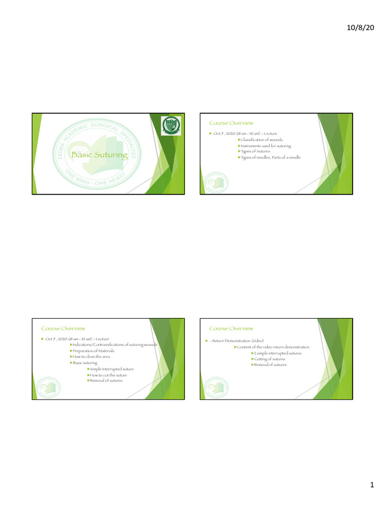 Basic Suturing | PDF