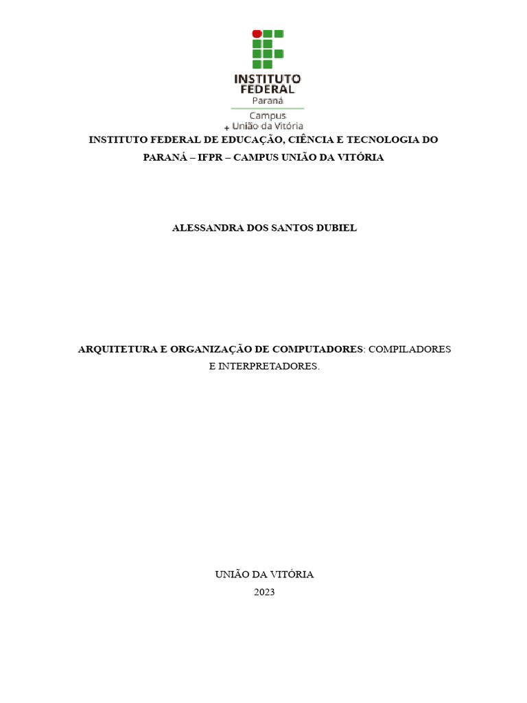 Interpretadores e Compiladores | PDF | Compilador | Linguagem de ...