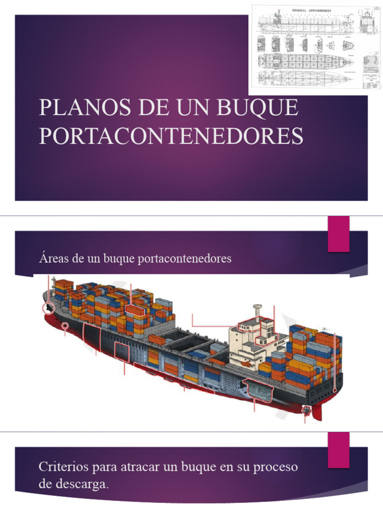 Planos de Un Buque Portacontenedores | PDF