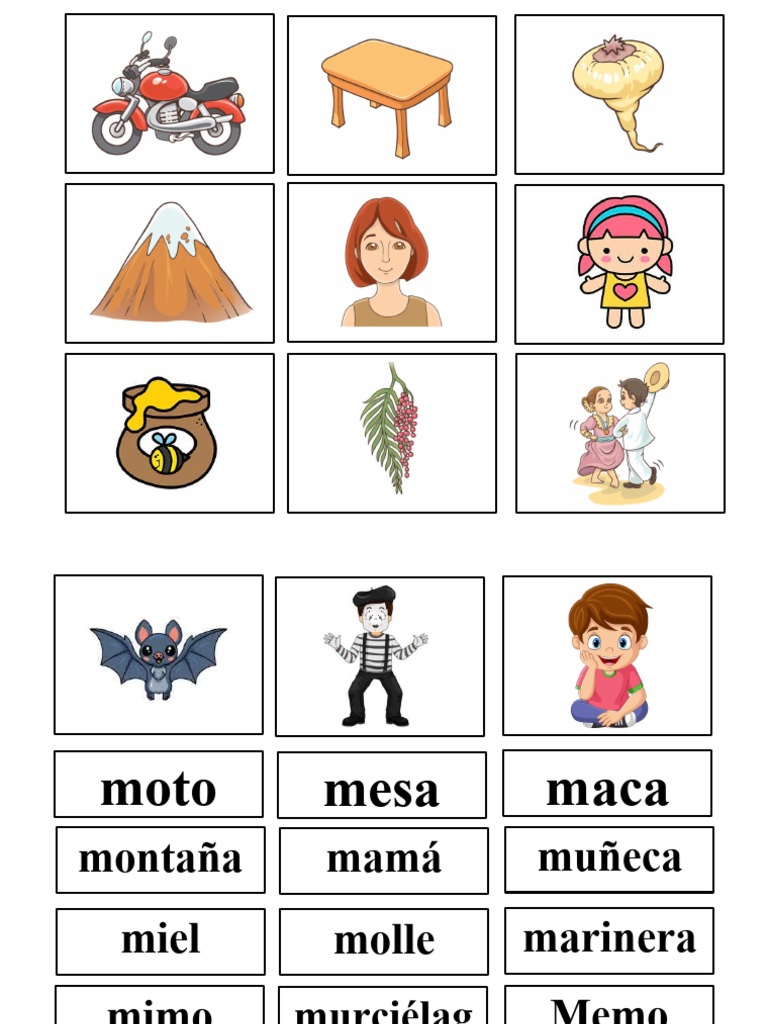 Palabras y objetos con la letra M | PDF