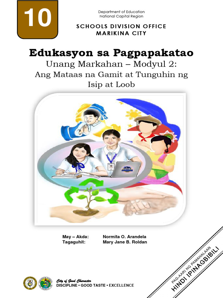 Revalidated ESP10 Q1 MOD2 WEEK2 Ang Mataas Na Gamit at Tunguhin Ng Isip ...