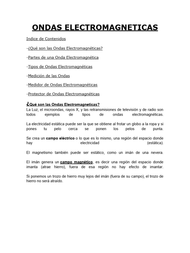 Ondas Electromagneticas | PDF