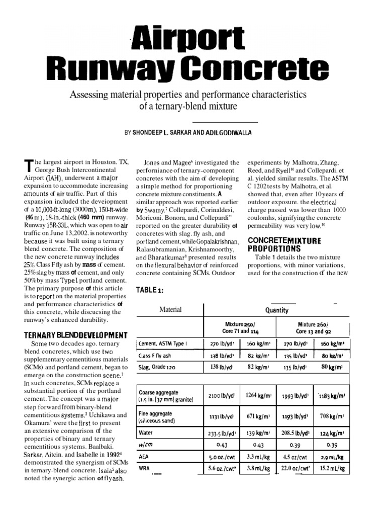 Airport Runway Concrete | PDF | Concrete | Construction Aggregate