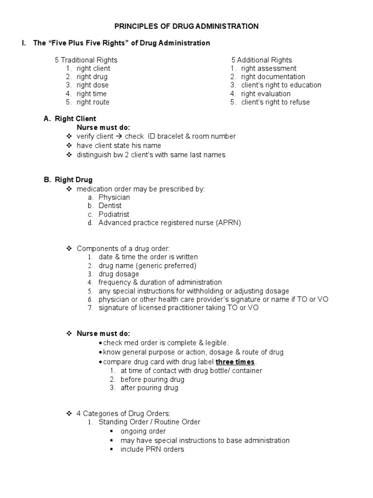 Principles of Drug Administration | PDF | Dose (Biochemistry) | Chemistry
