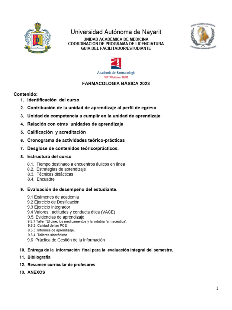 2023 Farmac Basica Guia Del Estudiante Gpo e y F | PDF