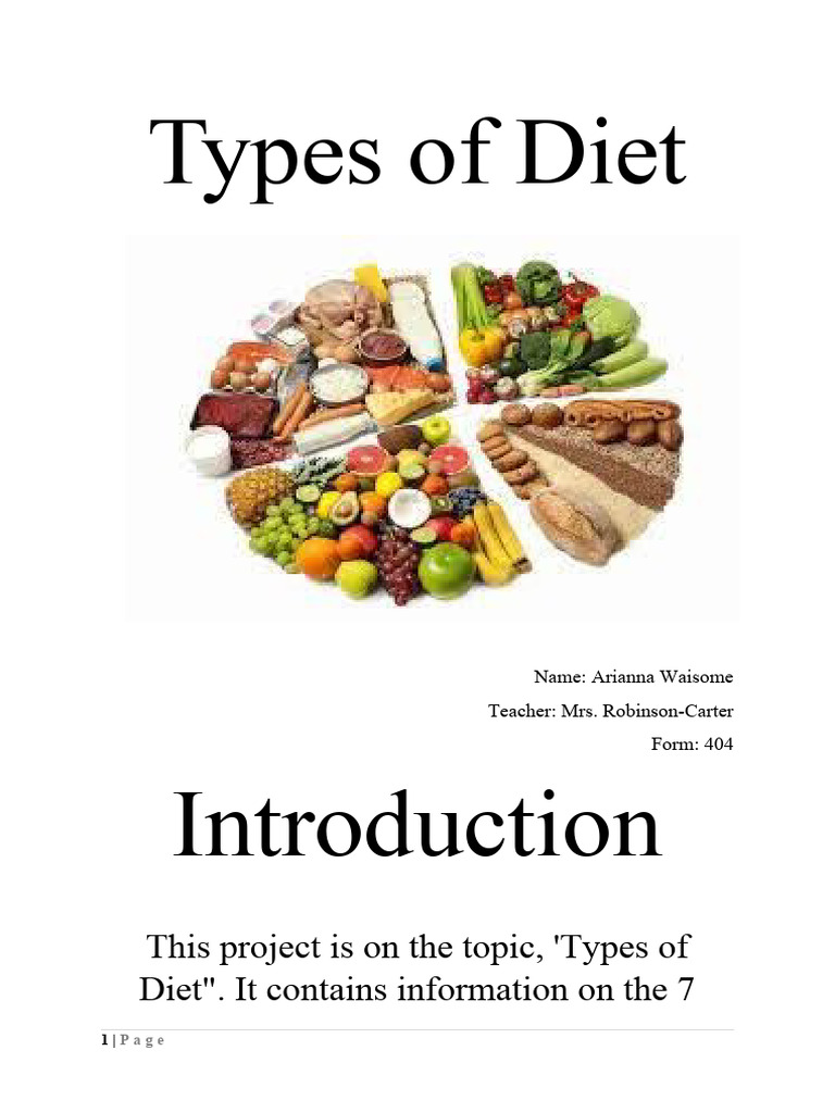 Types of Diet | PDF | Dieting | Diet (Nutrition)