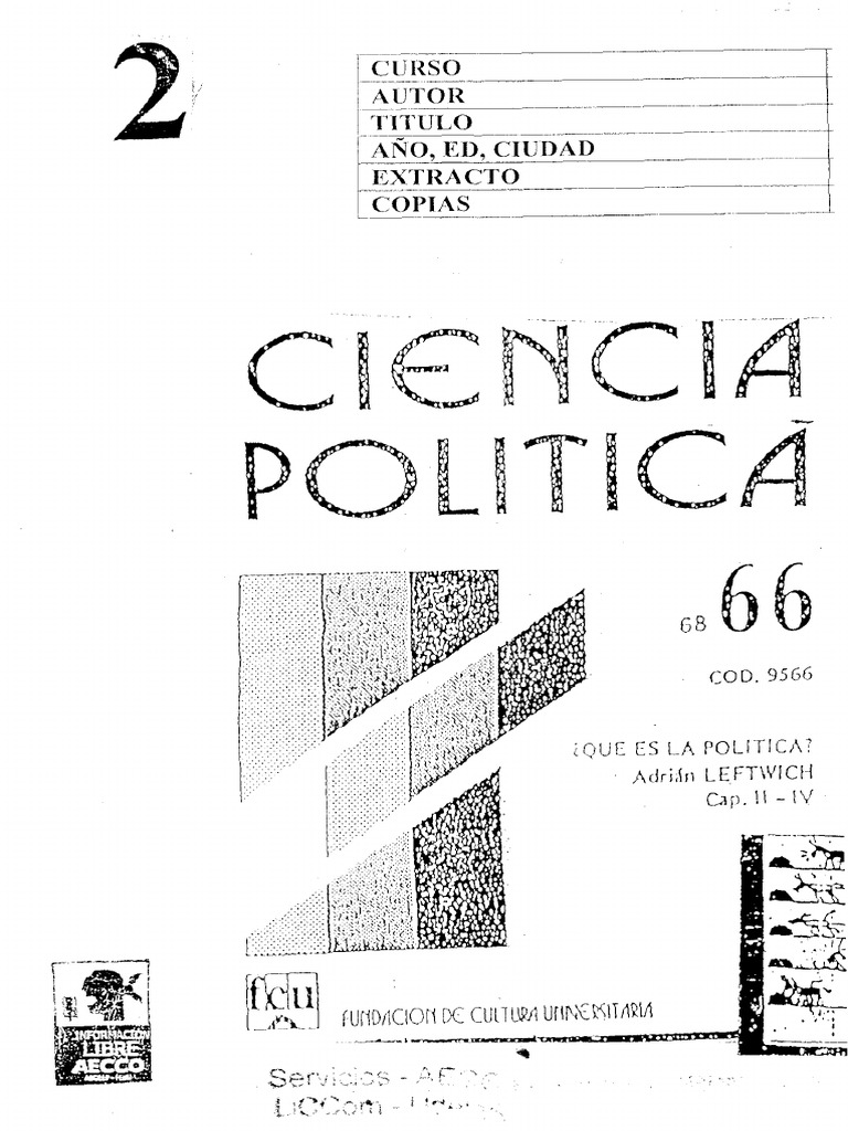 06leftwich. Lla Politica Gente Recursos Poder | PDF