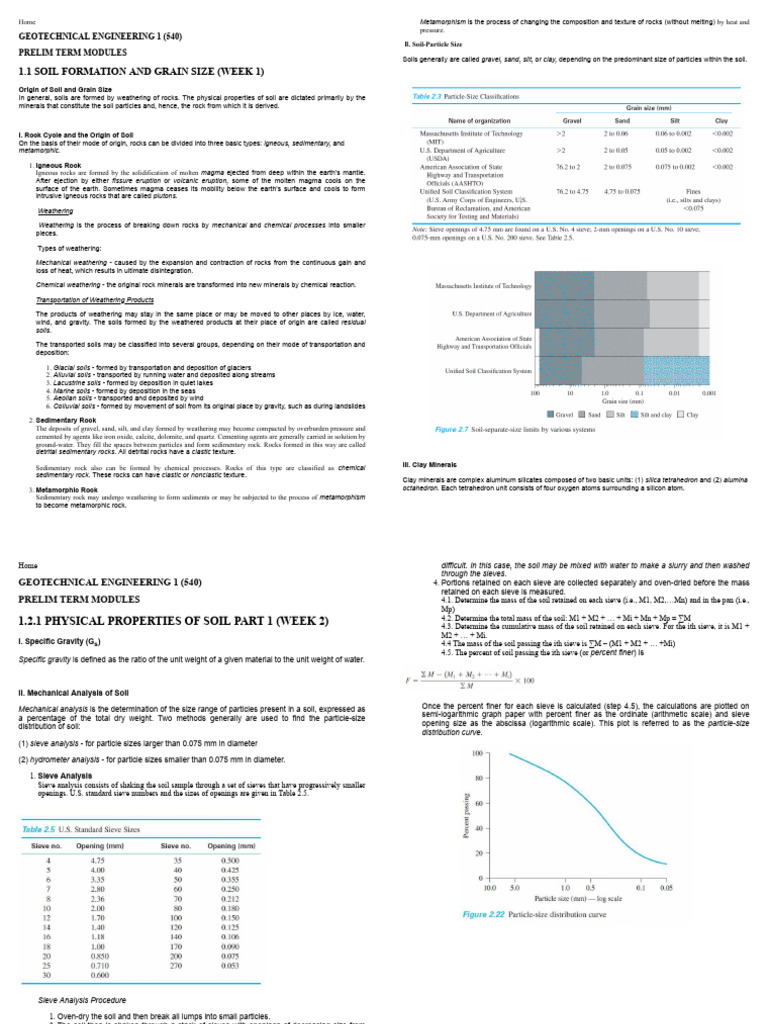 GEOTECH Week1-6 | PDF