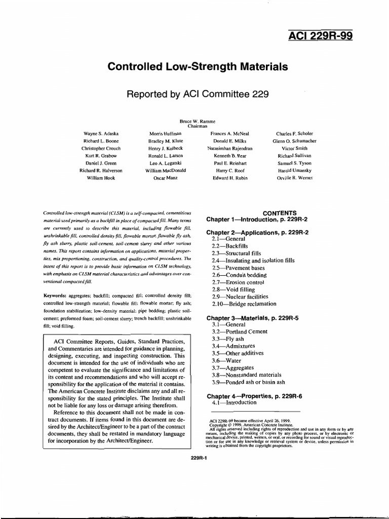 Controlled Low-Strength Materials | PDF