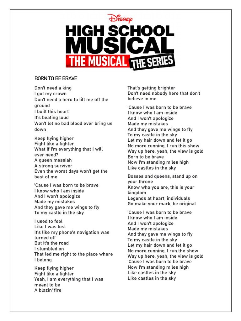 Born to Be Brave: Empowerment Anthem | PDF