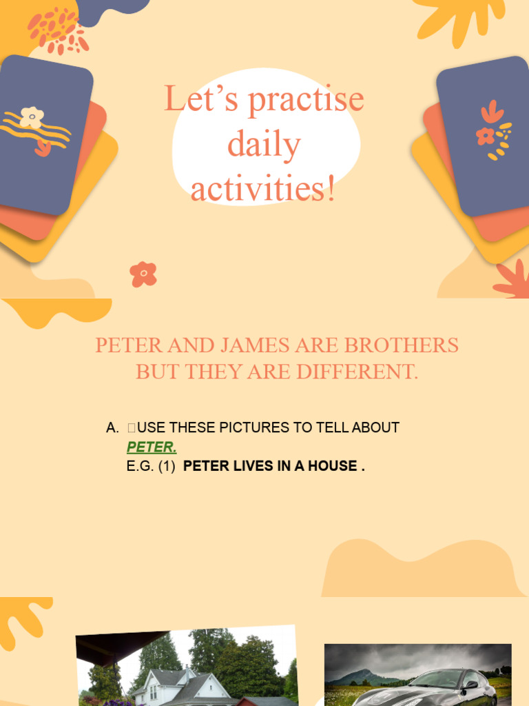 Speaking Activities: Present Tenses | PDF | Lifestyle