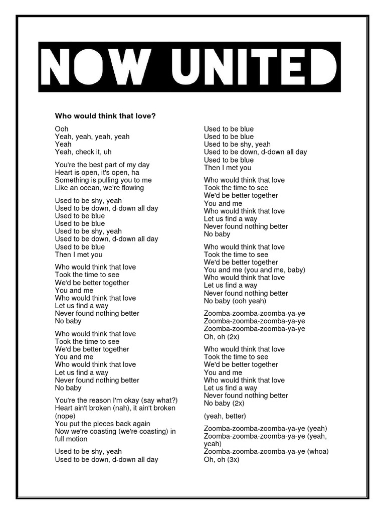 Who Would Think That Love - Lyric | PDF | Language Arts & Discipline ...
