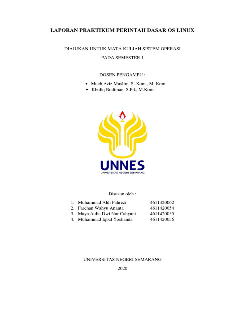 Laporan Praktikum Perintah Dasar Os Linux | PDF