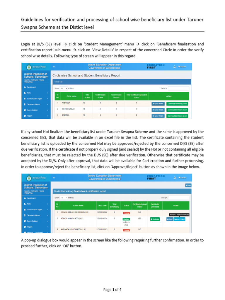 Beneficiary - Finalization - DI | PDF
