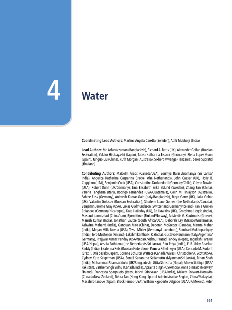 IPCC AR6 WGII Chapter04 | PDF | Water Security | Climate Change