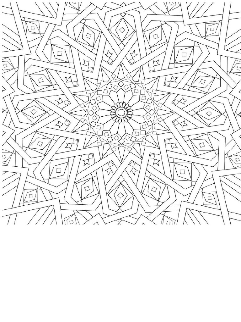 Traditional Islamic Mosaic Coloring Page - Free Printable Coloring ...