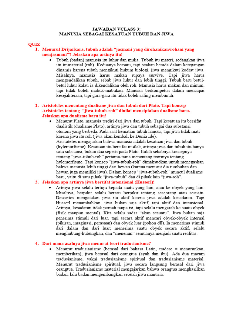 Jawaban Vclass 3 | PDF | Filsafat | Pengembangan Diri