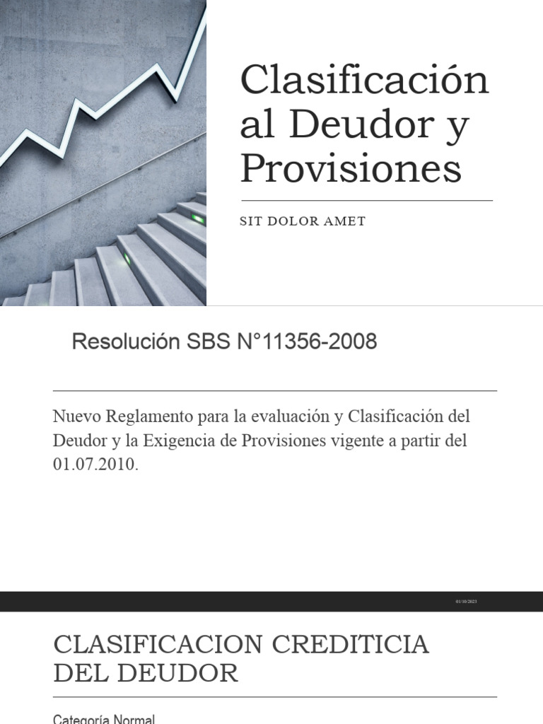 Clasificación Al Deudor y Provisiones[1] | PDF