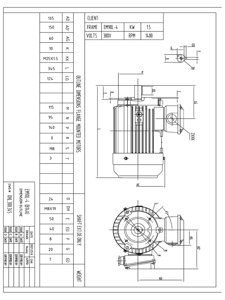 2hp.4p.b14 Model 90b14al - Bích | PDF