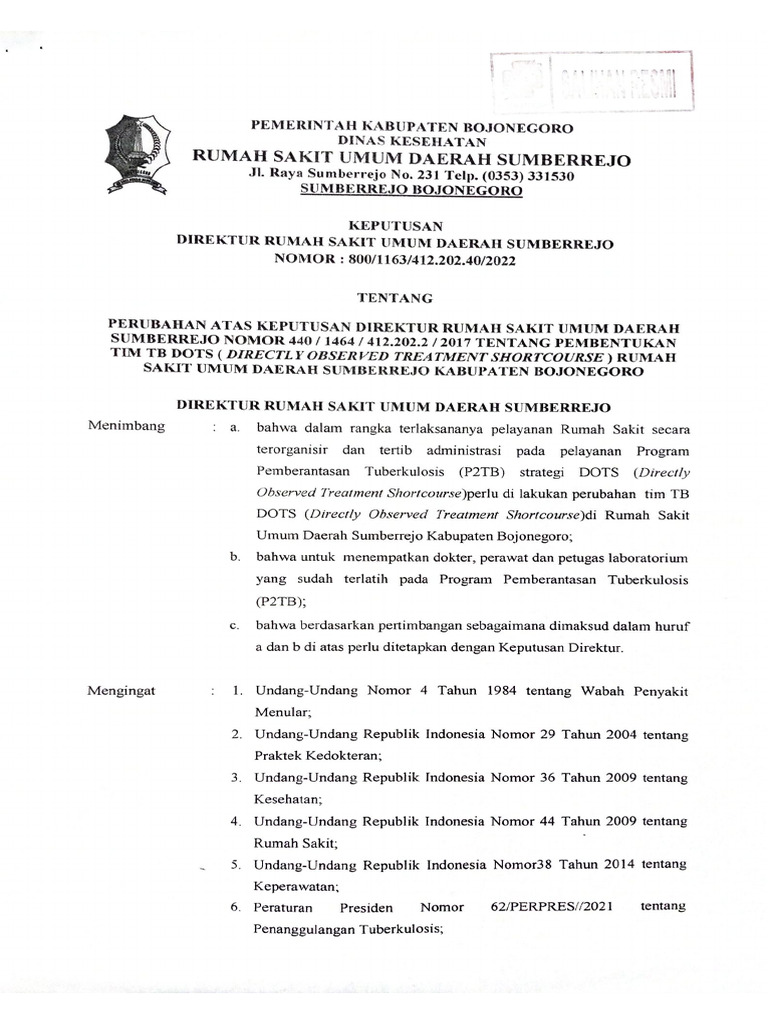 TB 2 Ep 2 SK Tim TB Dan Proker Pedoman Pengorganisasian | PDF