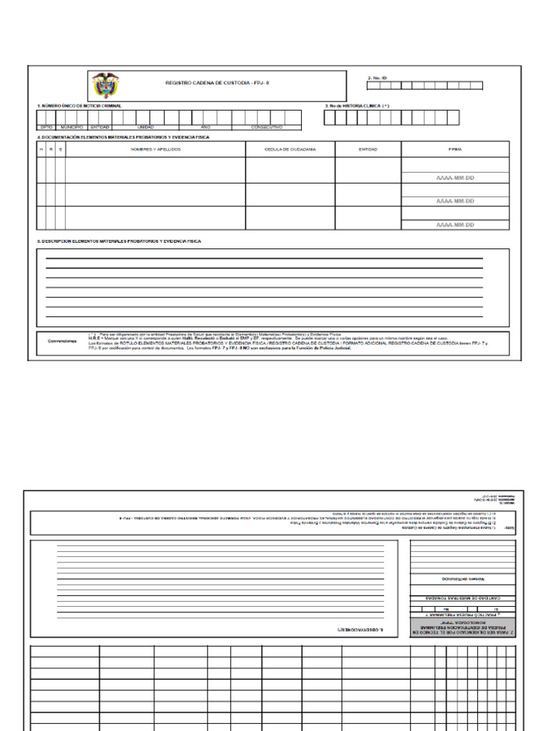 5. FORMATO CADENA DE CUSTODIA | PDF
