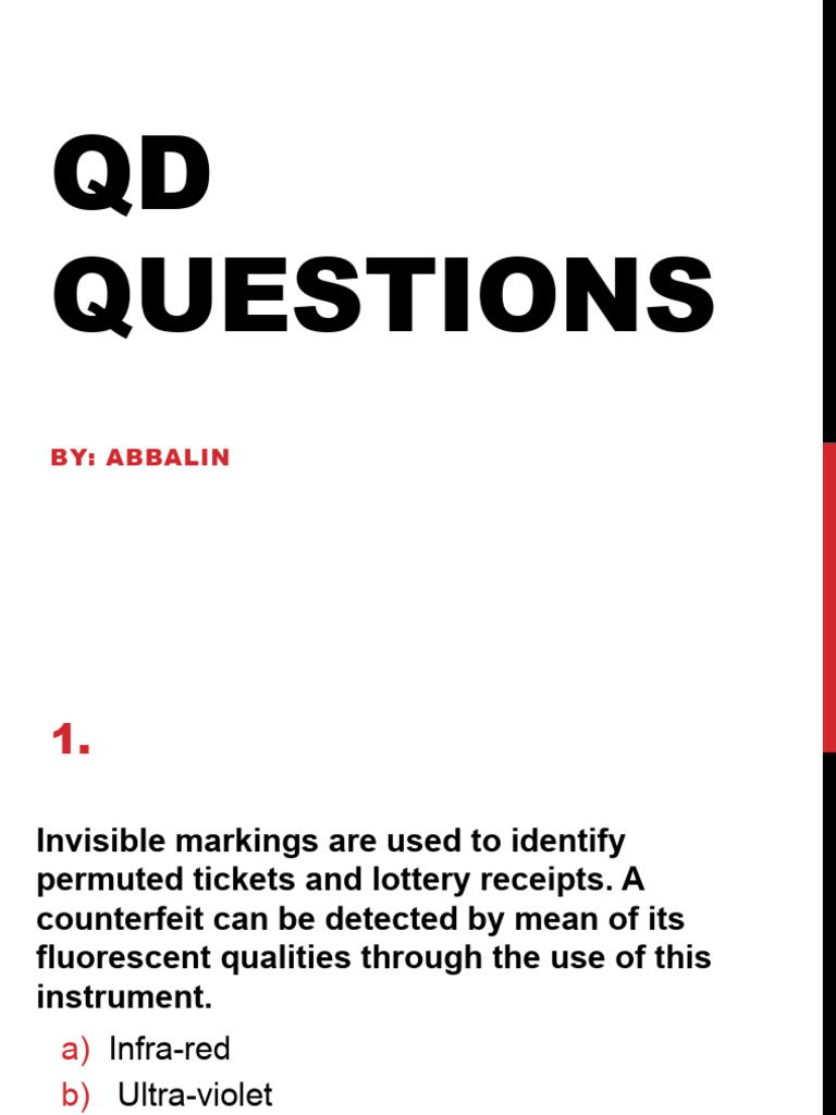 QD Questions | PDF