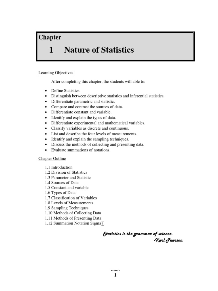 EDA MODULE 1 Nature of Statistics | PDF