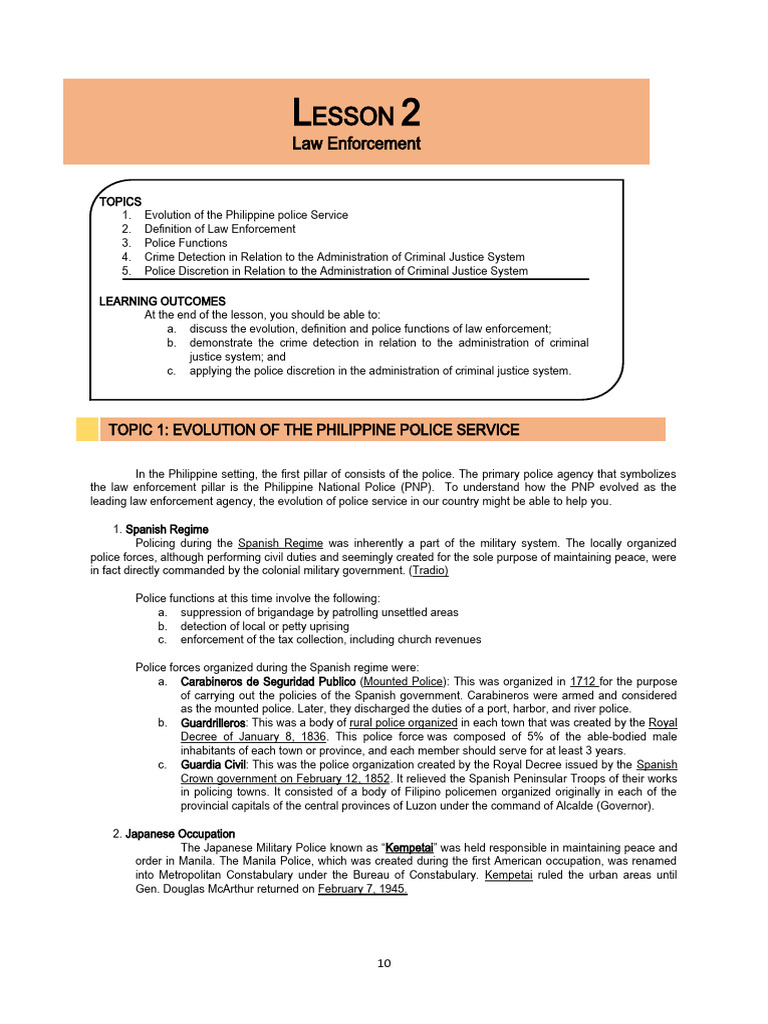 8-Lesson-2-Law-Enforcement | PDF