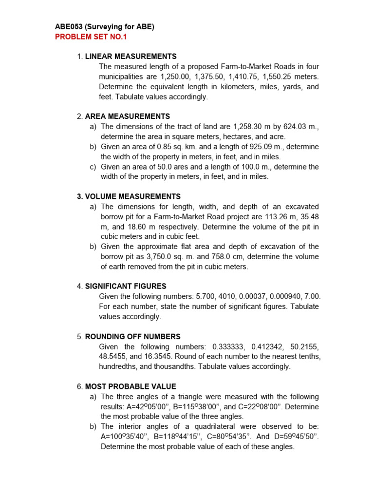 Problem Set No.1 | PDF