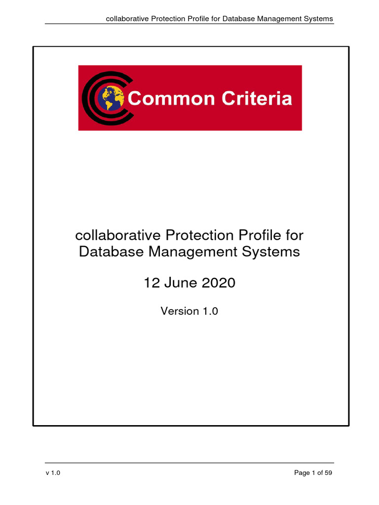 CPP - DBMS - V1.0 - Colloborative Protection Profile | PDF | Databases ...