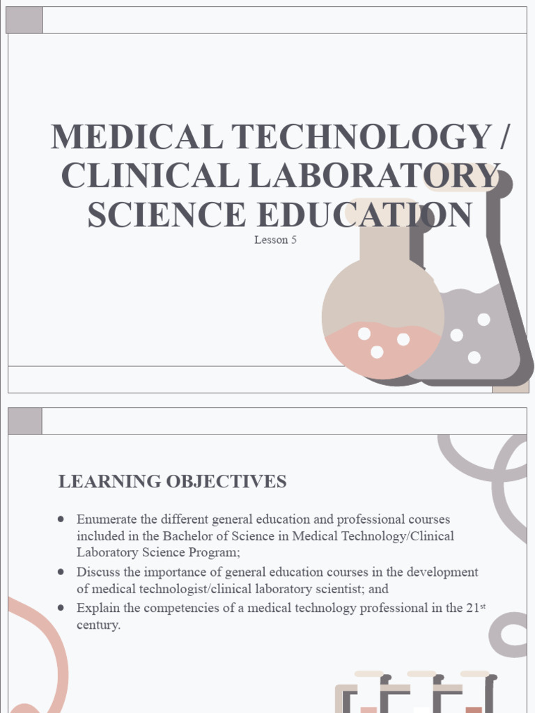 Pmls Lesson 5 Medical Technology or Clinical Laboratory Science ... Pmls Lesson 5 Medical Technology or Clinical Laboratory Science ...