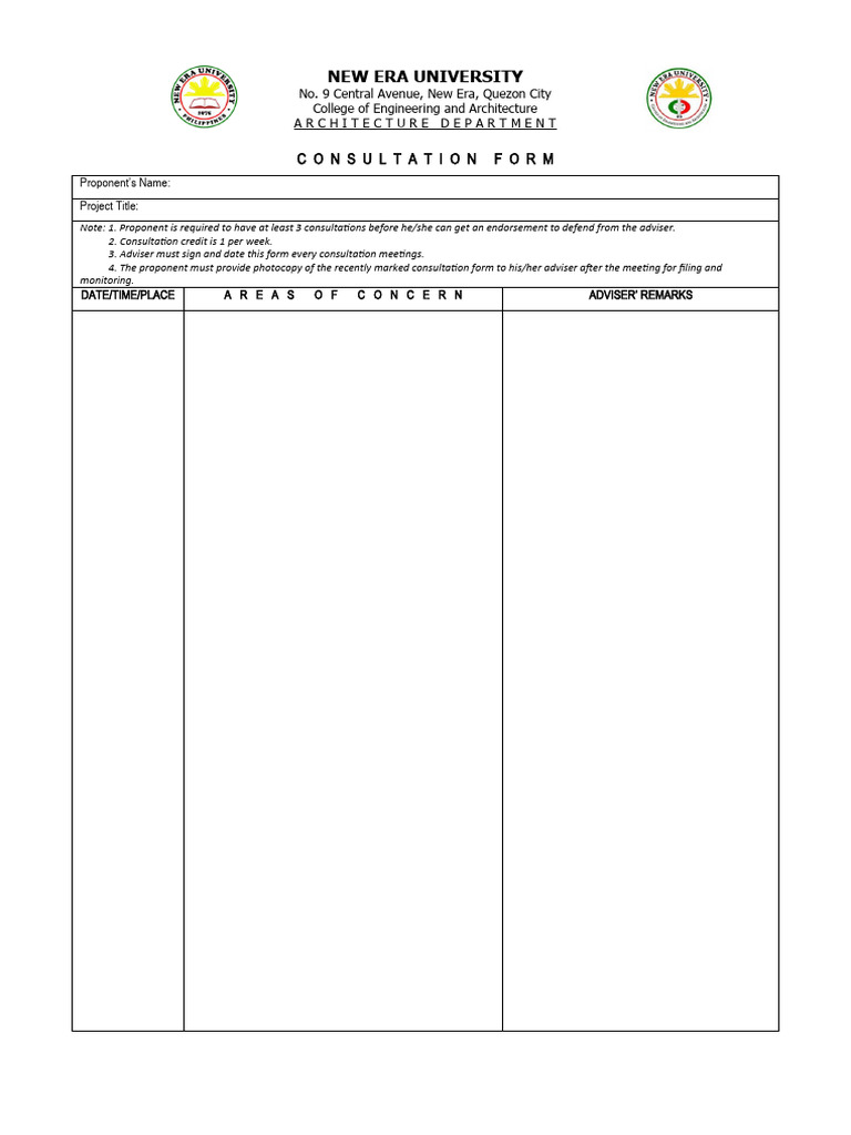 2022-NEU Consultation Form | PDF