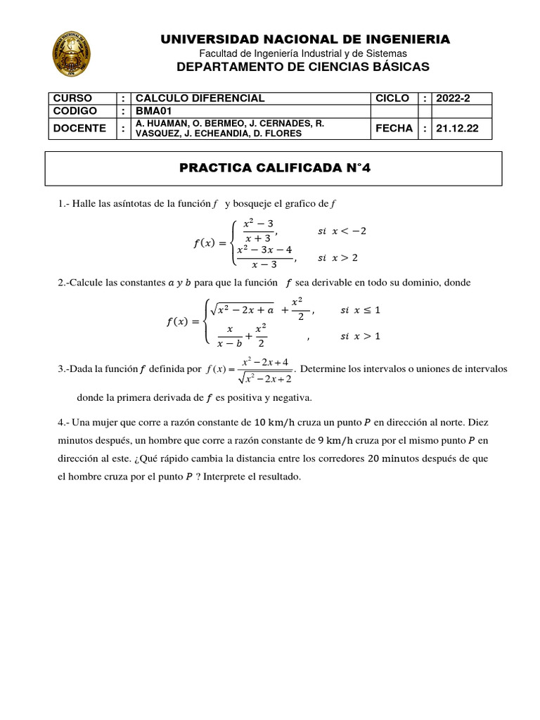 PC 4 de BM01 - 2022-2 | PDF