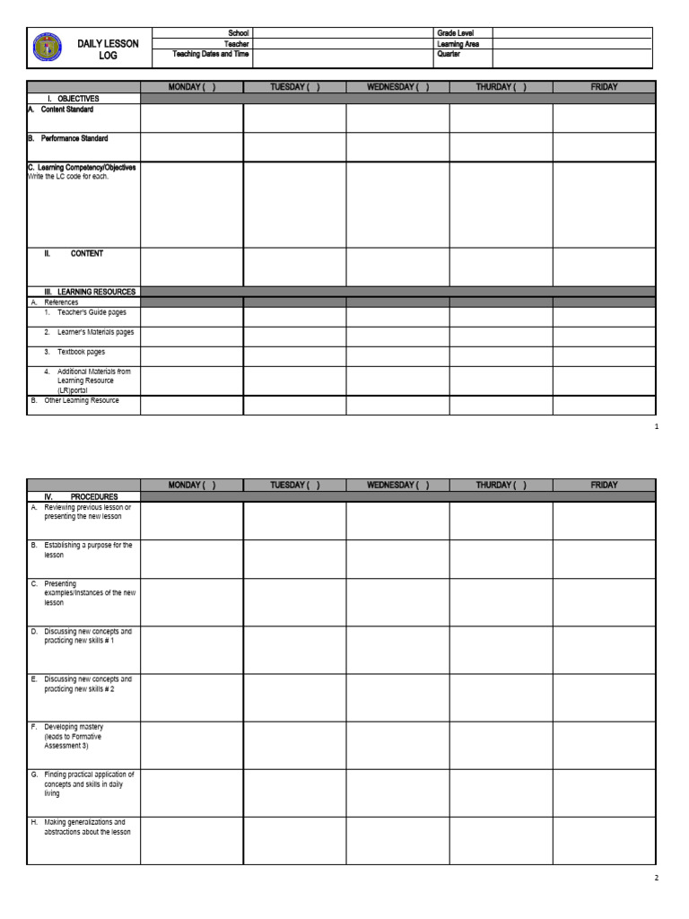 DLL Template Edited | Download Free PDF | Learning | Behavior Modification