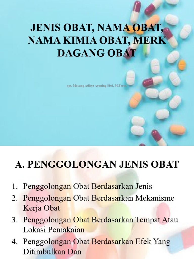 Penggolongan dan Jenis Obat Keras | PDF