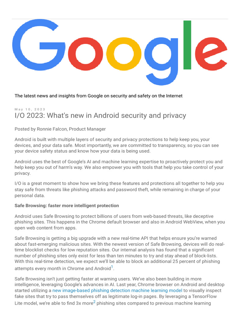 Android 14 - What's New in Android Security and Privacy | PDF