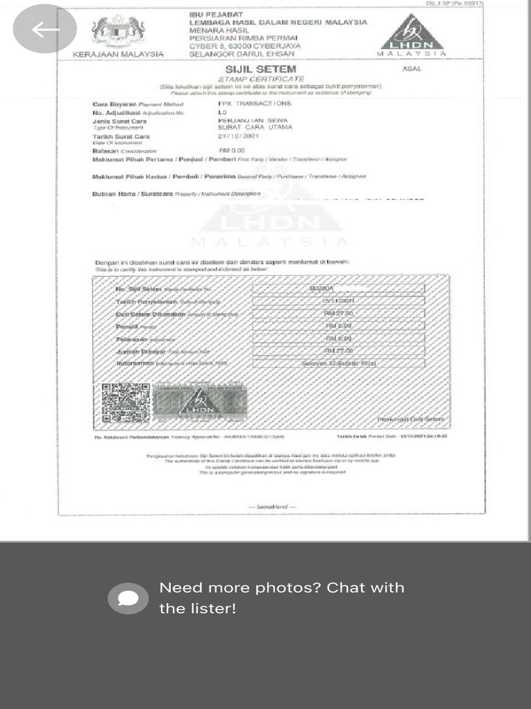 LHDN Estamp Sample | PDF