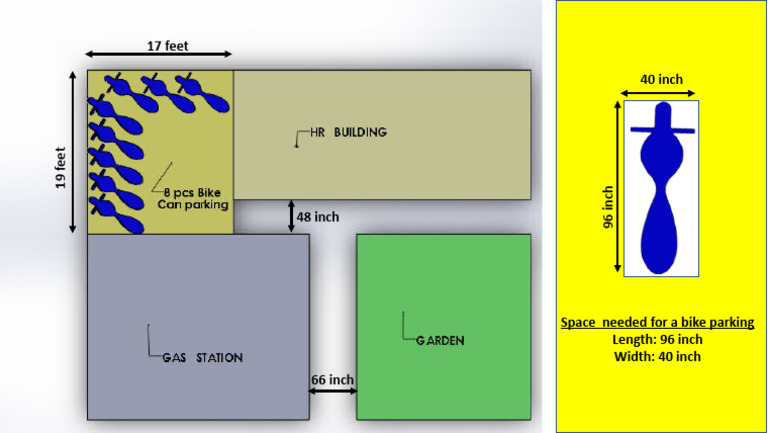 Bike Parking Space Dimensions Guide | PDF