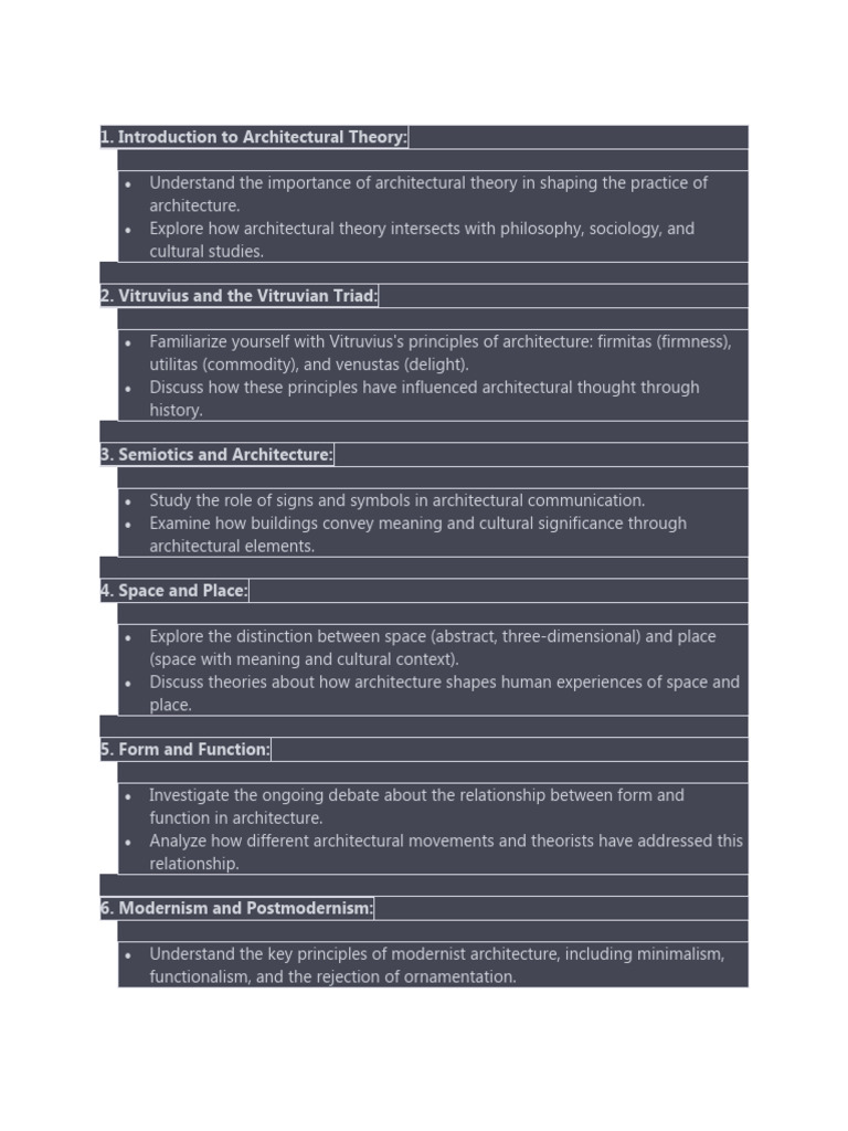 Theory of Architecture Reviewer - Part 1 | PDF