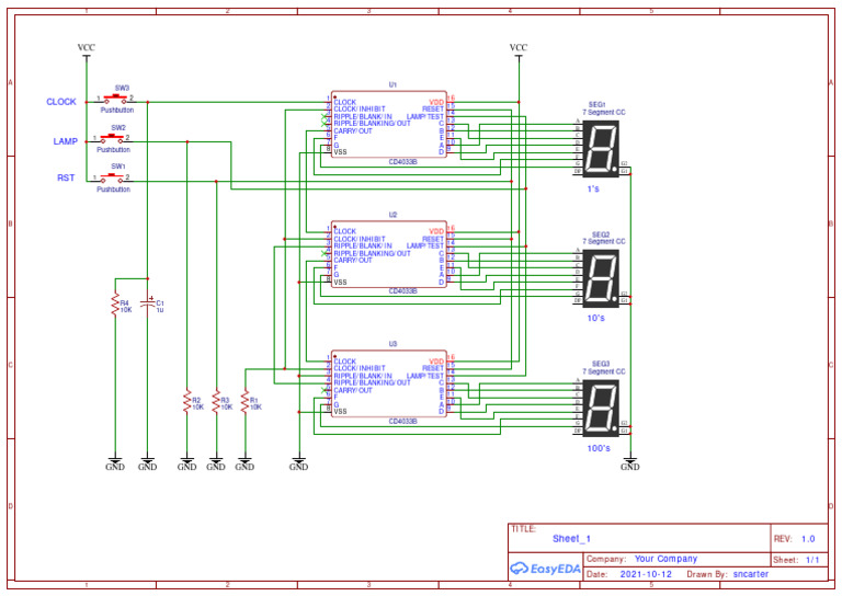 Schematic CD4033+Demo 2021-10-16 | PDF