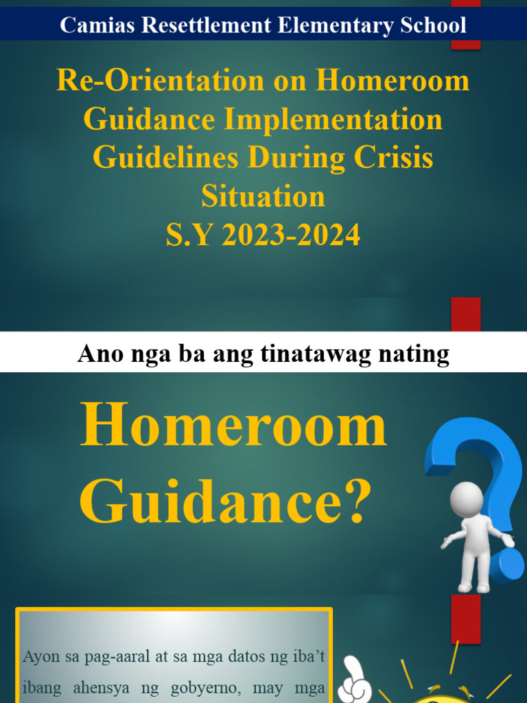 Homeroom Guidance Orientation | PDF