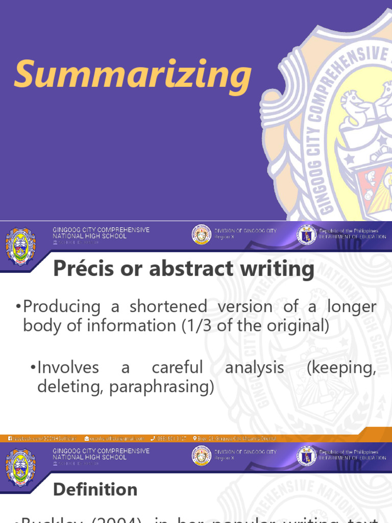 EAPP-SUMMARIZING-AND-PARAPHRASING | PDF